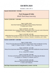 Full Program – EAI BDTA 2024 – 14th EAI International Conference on Big Data Technologies and ...